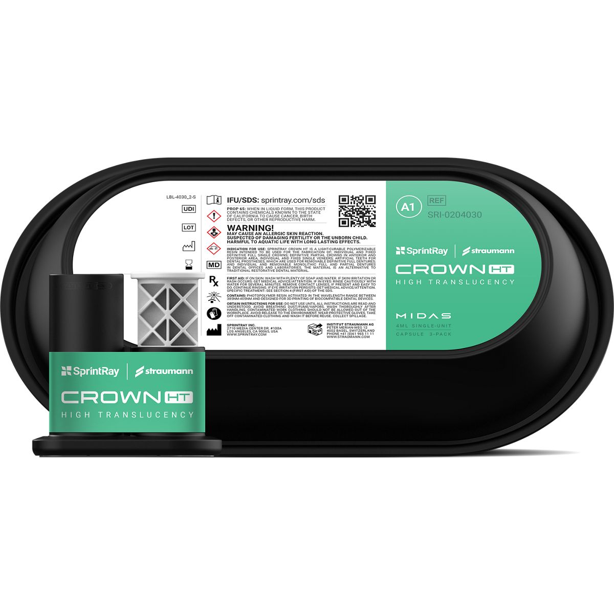 SprintRay Crown HT - A1 - Single-unit Capsule 3-Pack | Straumann Group ...