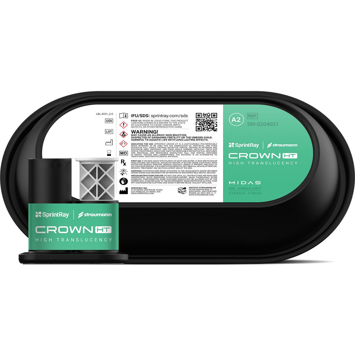 SprintRay Crown HT - A2 - Single-unit Capsule 3-Pack | Straumann Group ...