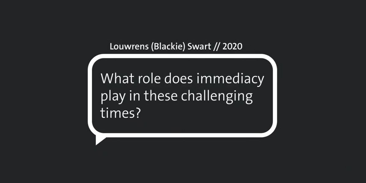 60 Seconds with Dr. Louwrens Swart on the role of immediacy and digital ...