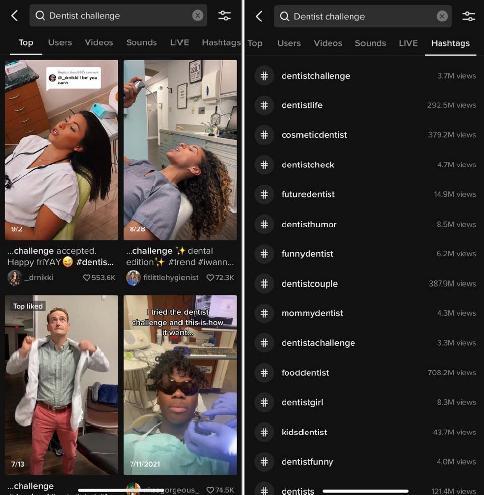 Creative TikTok ideas for dentists